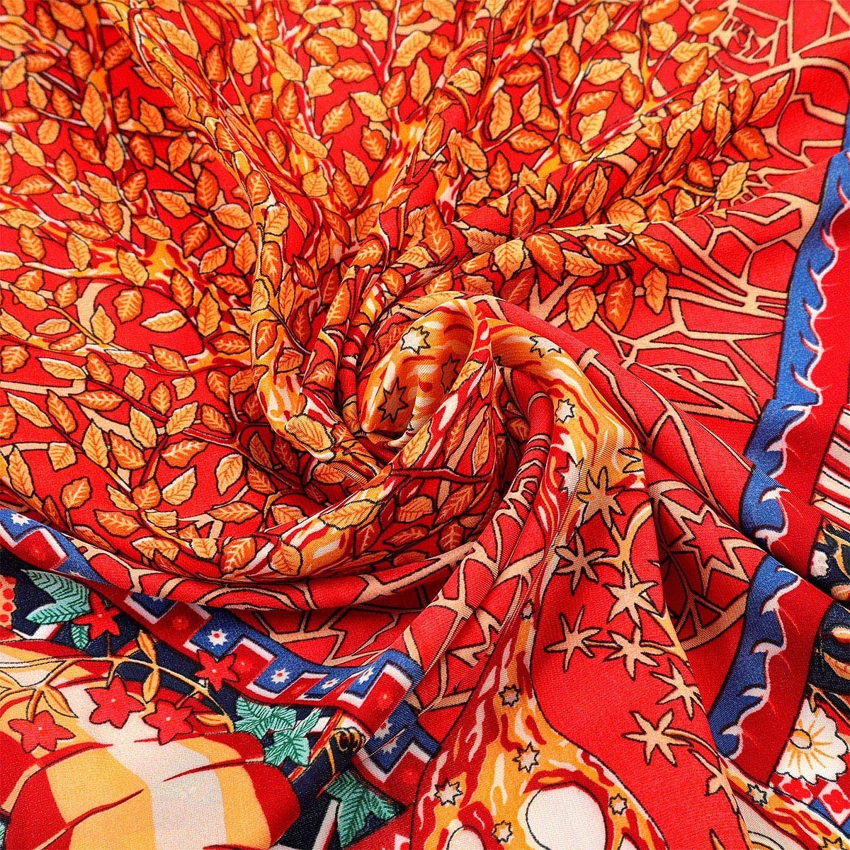 Foulard Quinn bleu, rouge, multicolore - My Home Collection